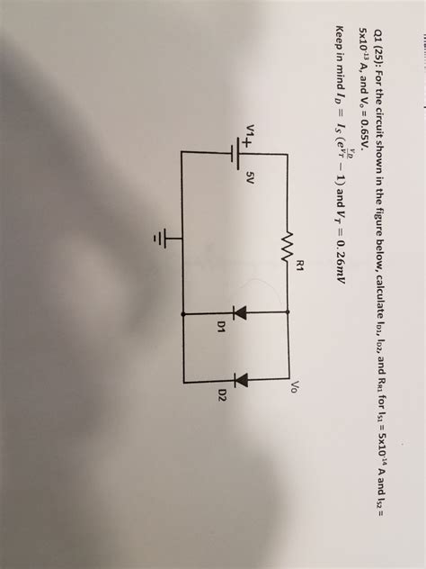 Solved For The Circuit Shown In The Figure Below Calculate