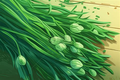 蔬菜韭菜植物手绘插图插画图片下载 正版图片600110617 摄图网