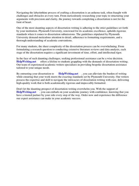 Plymouth University Dissertation Guidelines Pdf Thesis Apa Style