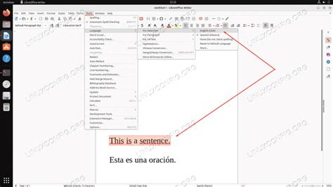 how to enable language spell check in libreoffice linux tutorials