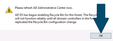 Enabling And Restoring Recycle Bin In Active Directory Domain Services In Server R