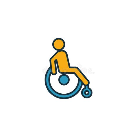 Disabled Accessibility Outline Icon Thin Style Design From City Elements Icons Collection Stock