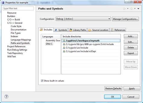 Shared Libraries With Eclipse CDT And Cygwin On Windows