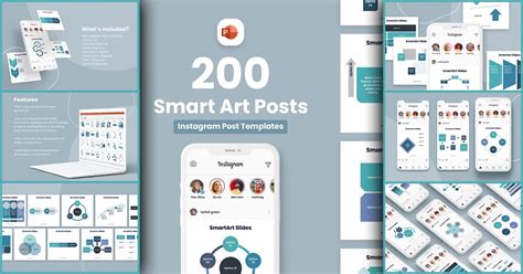 Square Smart Art Powerpoint Templates Bundle Templates Editable Square Posts Engagement