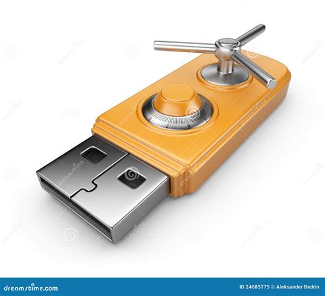 Data Security Concept Usb Flash Drive Isolated Stock Illustration Illustration Of Icon