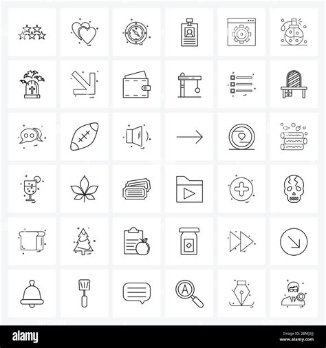Isolated Symbols Set Of Simple Line Icons Of Browser Seo Location Web Schedule Vector