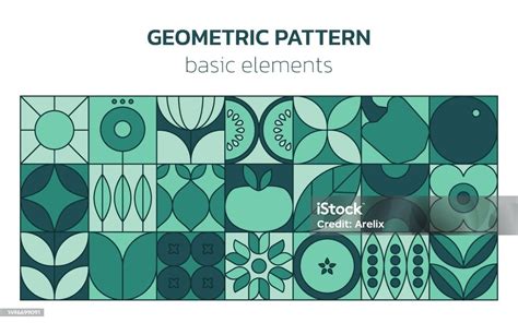 기하학적 음식 라인 패턴입니다 천연 과일 채소 식물 간단한 모양 추상적인 생태 농업 제품 벡터 플랫 디자인 0명에 대한 스톡 벡터 아트 및 기타 이미지 Istock