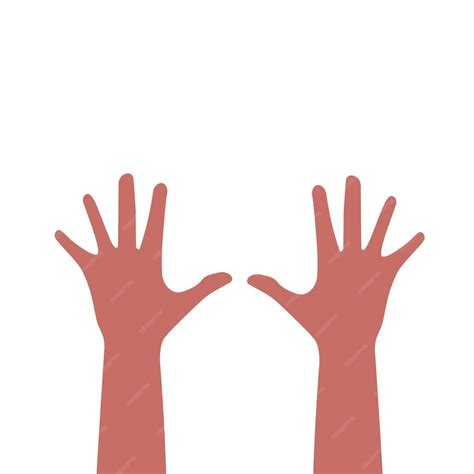 Premium Vector Isolated Illustration Of Two Humand Hands Point Up