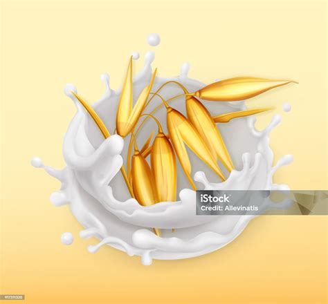 귀리와 우유 시작입니다 현실적인 그림입니다 3 차원 벡터 아이콘 0명에 대한 스톡 벡터 아트 및 기타 이미지 0명 건강한 생활방식 건강한 식생활 Istock