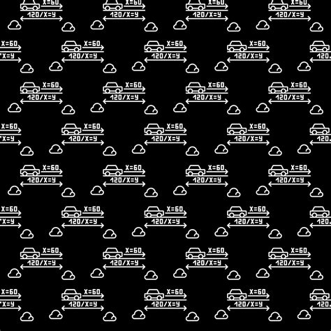 Illustrative Mathematics Task With Car Vector Concept Dark Outline Seamless Pattern 25348970
