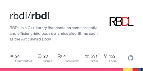 Github Rbdl Rbdl Rbdl Is A C Library That Contains Some Essential And Efficient Rigid Body
