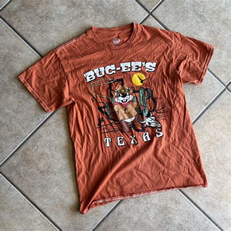 Orange Buc Ees Texas Tee No Flaws Size M Dm For Depop