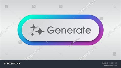 Generate Ai Button Neumorphic Bar Artificial Stock Vector Royalty Free