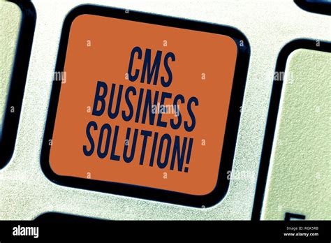 Text Sign Showing Cms Business Solution Conceptual Photo Software Application Use To Create And