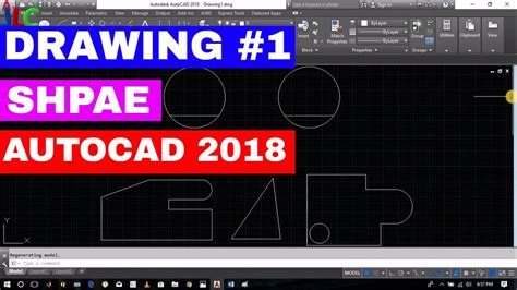 [autocad 2018 Shapes] 1 Drawing Different Shapes Geometrical Figures In Autocad Youtube