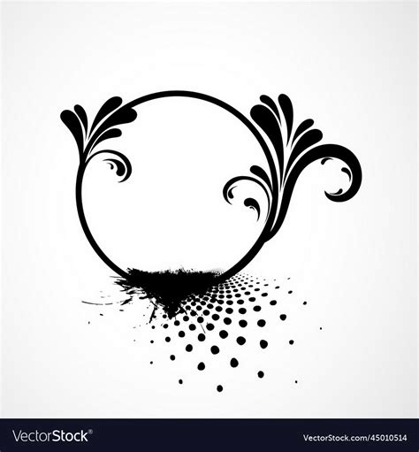 Abstract Floral Frame Design Royalty Free Vector Image