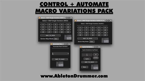 Control Automate Macro Variations In Ableton Live Max For Live Pack