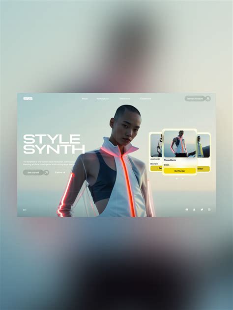 Style Synth Web Ui Landing Page Design Behance