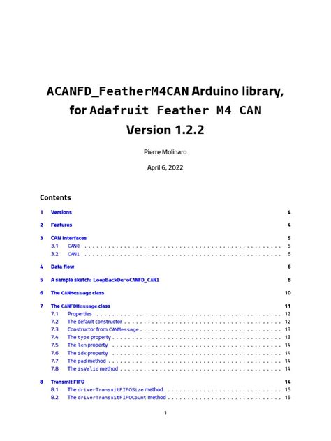 Acanfd Feather M4 Can Pdf Computing Computer Hardware