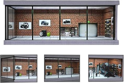 143 Diorama Garage Model Led Lighting Diecast Model Car Display Case
