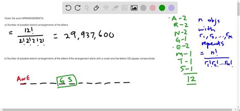 solved a how many arrangements of the letters in combinatorics have