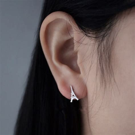 Сребърни обеци Айфелова кула