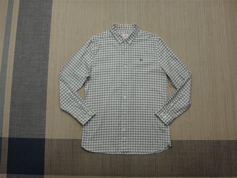100 라코스테 라이브 남성 체크 긴팔 면셔츠 헬로마켓