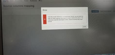 Data Importing With Sql Source Application Got Error On Source Solumns