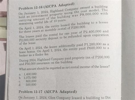 Problem AICPA Adapted On January StudyX