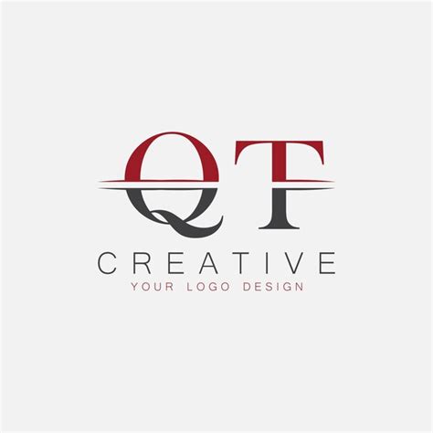 Premium Vector QT Initial Monogram With Letter Creative Logo