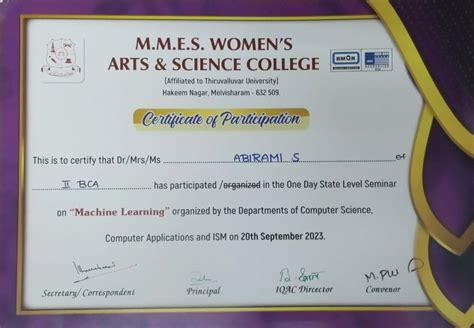 Abirami S On Linkedin Machinelearning Seminar Ai Learningjourney Networking