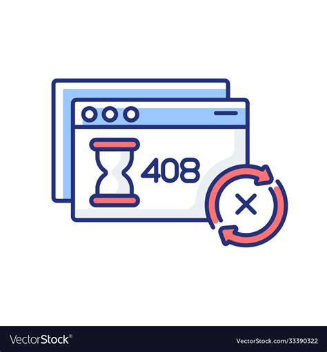 Request Timeout Rgb Color Icon Royalty Free Vector Image
