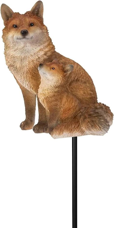 Vivid Arts Plant Pals Fox Mother And Cub Resin Ornament