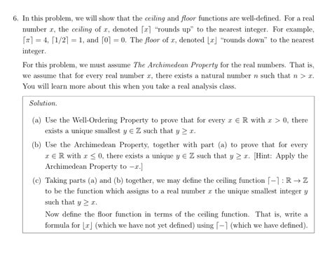 Solved 6 In This Problem We Will Show That The Ceiling And