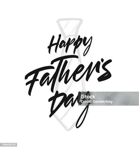 흰색 배경에 손으로 그린 넥타이와 함께 해피 아버지의 날의 벡터 필기 글자 0명에 대한 스톡 벡터 아트 및 기타 이미지 0명 1위 검은색 Istock