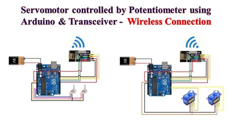 Servomotor Controlled By Potentiometer Using Arduino And Transceiver