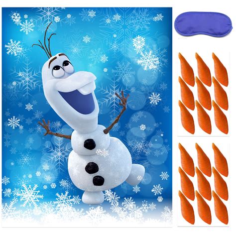 Pin The Nose On Olaf Game Frozen Pin Olafs Nose Birthday Party Game