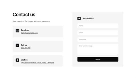 Contact 04 Element Ui Component Library