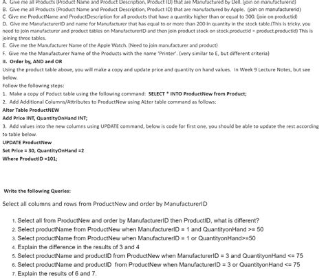 Solved Using The Tables You Created In Class And Modifed In Chegg