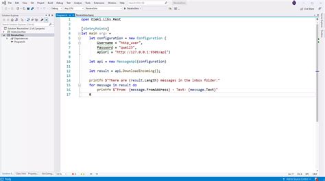 f receive sms with the rest api code sample