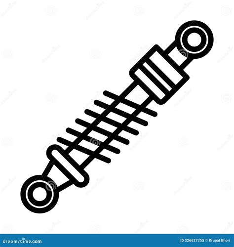 Damper Icon Linear Logo Mark In Black And White Stock Vector