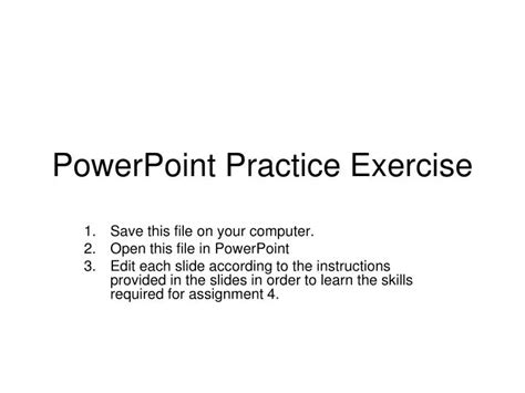 ppt powerpoint practice exercise powerpoint presentation free