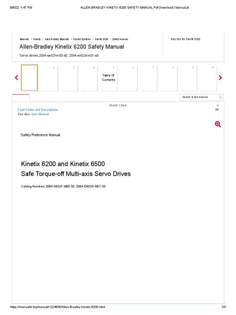 Allen Bradley Kinetix 6200 Safety Manual Pdf Download Manualib Pdf Computer Network