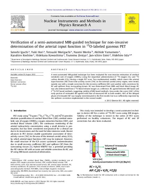 Pdf Verification Of A Semi Automated Mri Guided Technique For Non