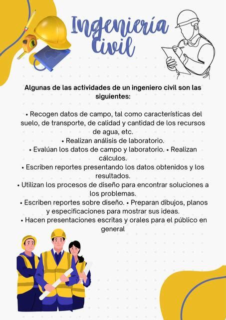 Algunas De Las Actividades De Un Ingenieros Civiles Ingeniería Paso A