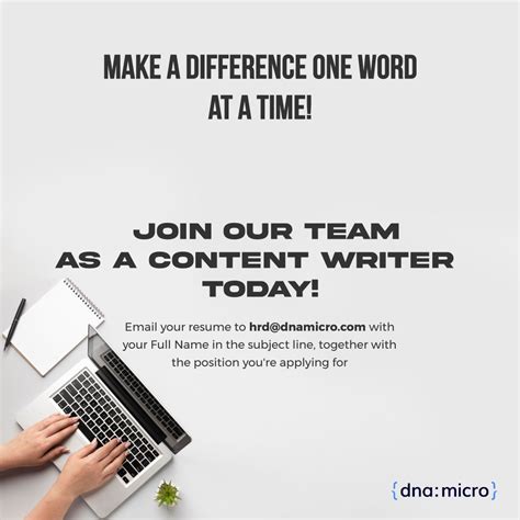 Dna Micro Software Connect On Linkedin Are You A Talented Content Writer Looking For Full Time