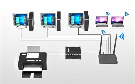 Wavlink Usb 2 0 Networking Print Server Ethernet Print Server Adapter Lpr 1 Port Mft Print With