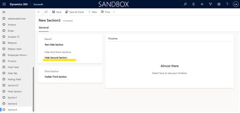 HIDE AND SHOW SECTIONS BY USING FIELD VALUES IN DYNAMICS 365 - CRMONCE