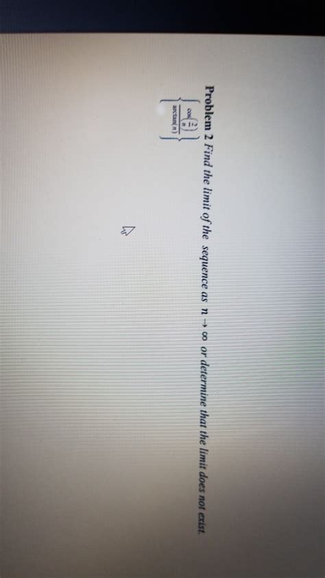 solved problem 1 find the limit of each sequence as n → oo