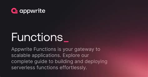 Functions Overview Appwrite